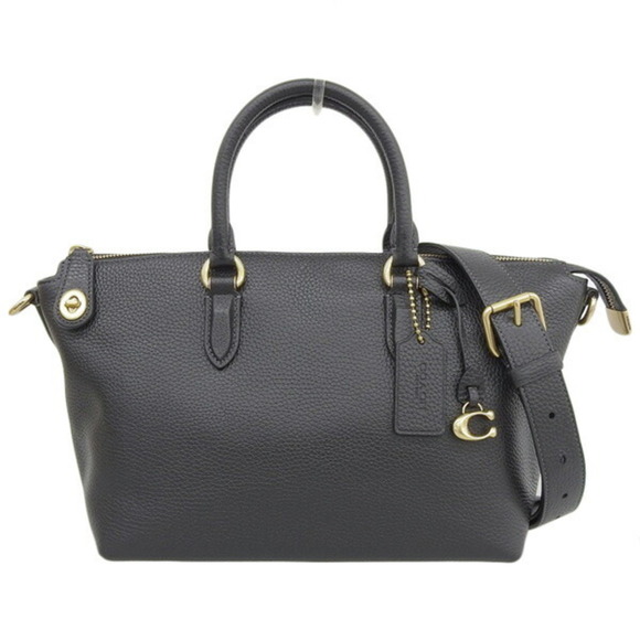 Coach | Bags | Coach Leather Color Satchel Handbag Ce74 Black | Poshmark